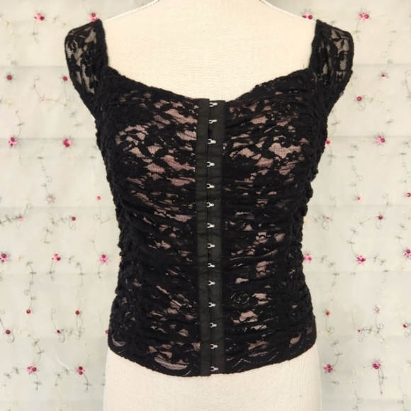 Moa Moa | Tops | Vintage 9s Dark Coquette Top | Poshmark